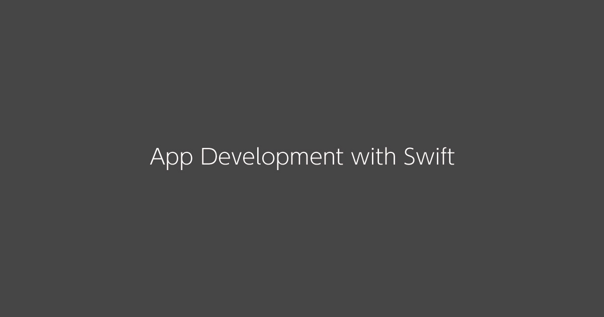 App Development with Swift 公式サイト